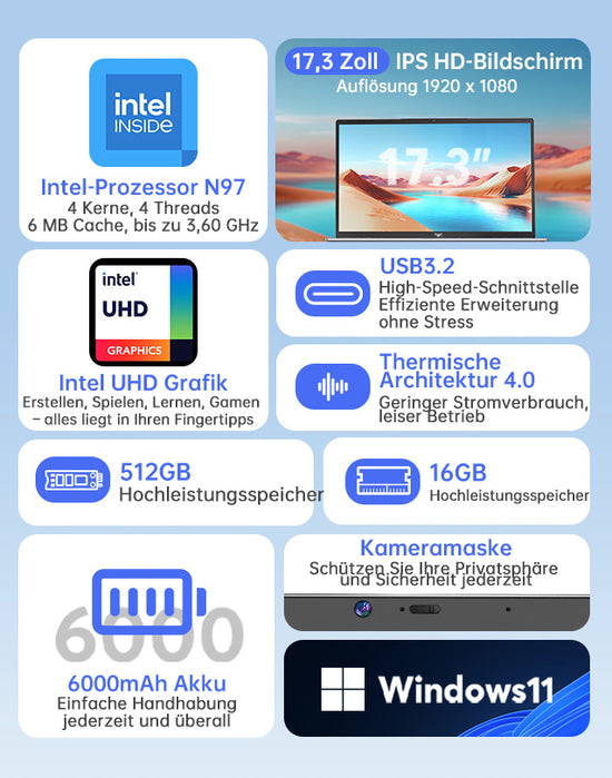 ACEMAGIC ‎AX17 Intel Alder Lake N97 17.3" Laptop – ACEMAGIC EU